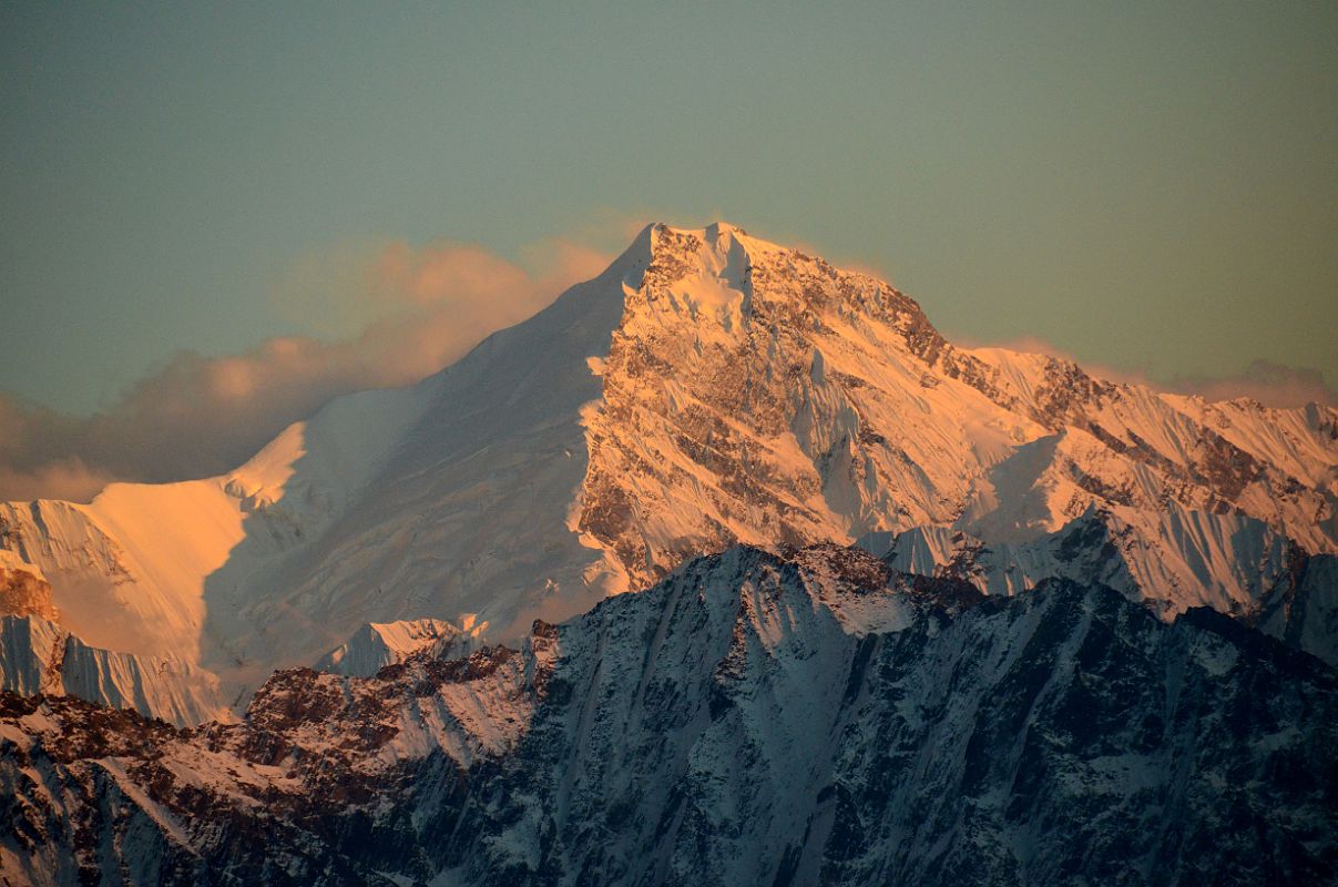 20 Annapurna South Close Up At Sunset From Kalopani Around Dhaulagiri