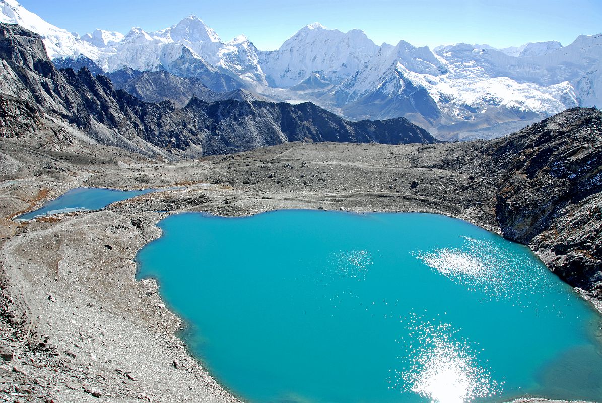 Kongma La 13 Chomolonzo, Kangchungtse. Cho Polu, Island Peak, Makalu ...